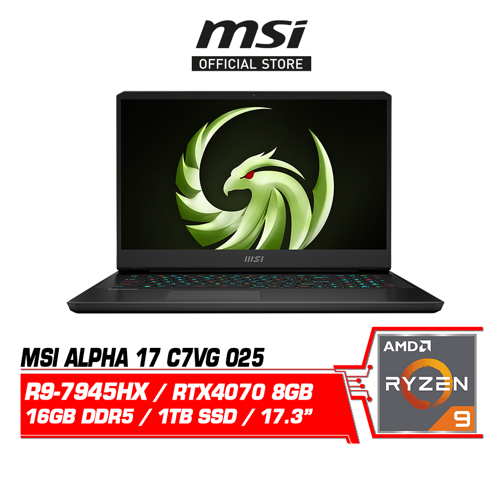 MSI Gaming Laptop Alpha 17 C7VG 025 (17.3 Inch QHD IPS 240Hz | Ryzen 9 ...
