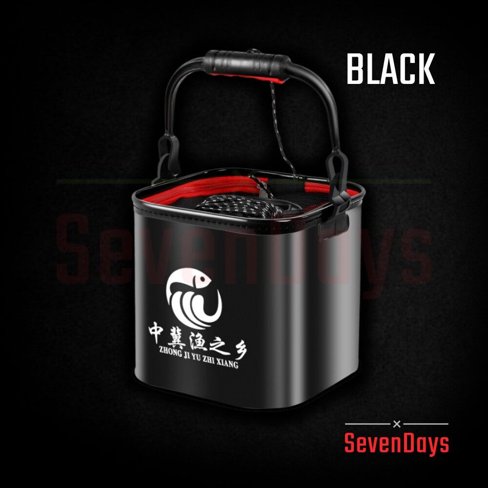 Sevendays Foldable Live Bait Storage Fishing Bucket Box Tong Ikan Hidup ...