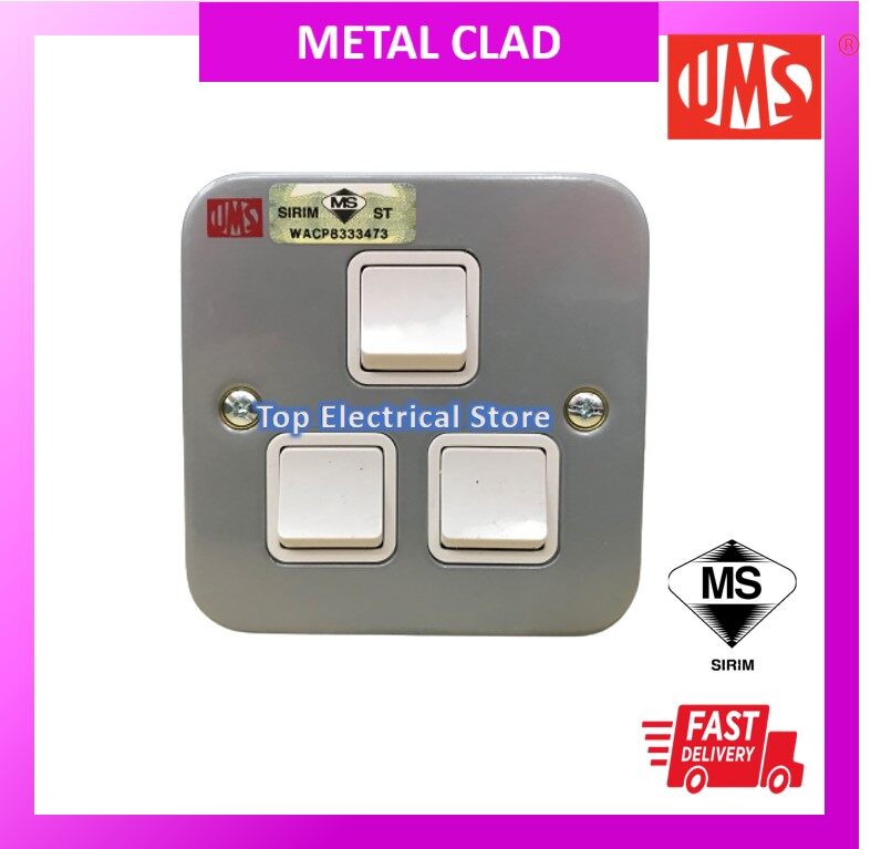 UMS METAL CLAD SWITCH SOCKET 13A 1G 2G 3G 4G 20A 15A SIRIM APPROVED ...