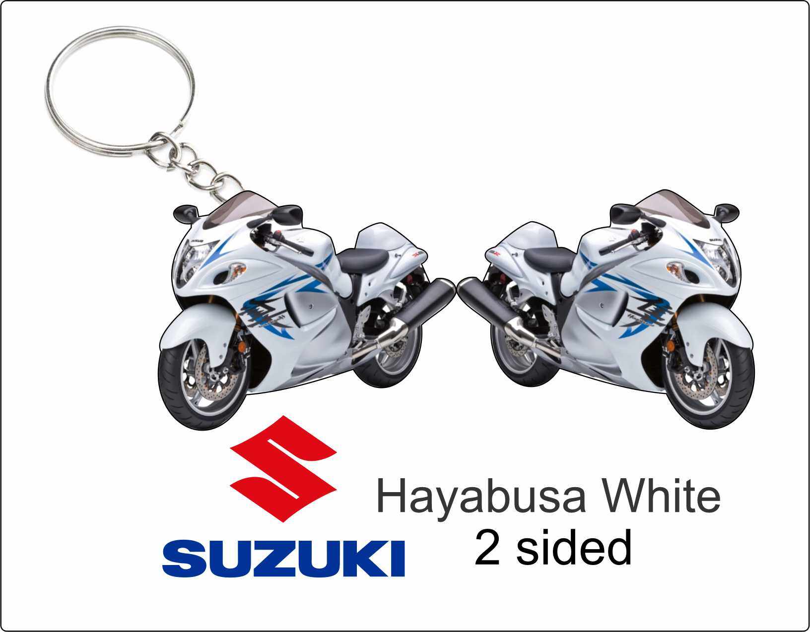 suzuki hayabusa white motor keychain 2d | Lazada