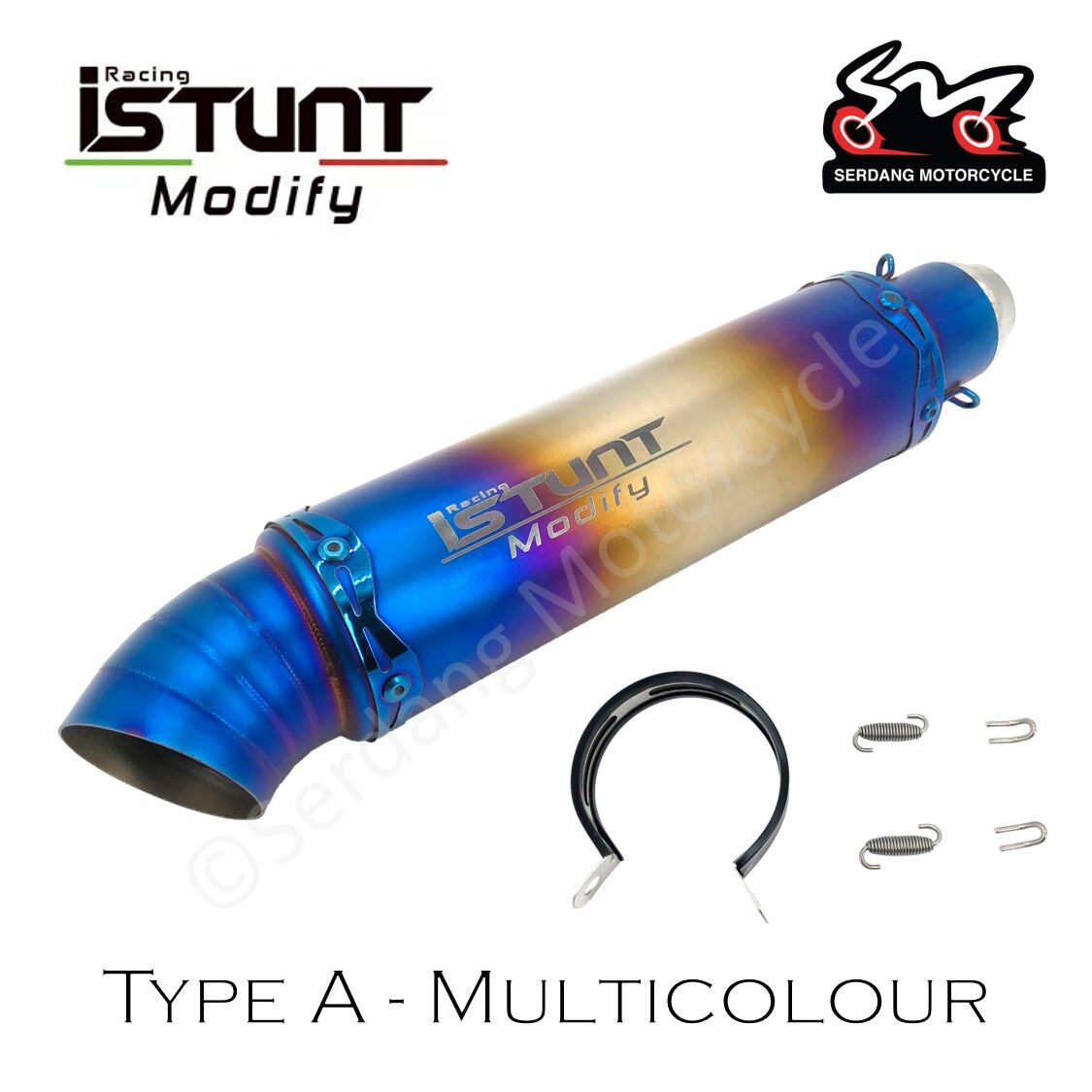 iStunt 51mm Muffler Motorcycle Exhaust Pipe Ekzos Titanium R15 R25 MT15 ...