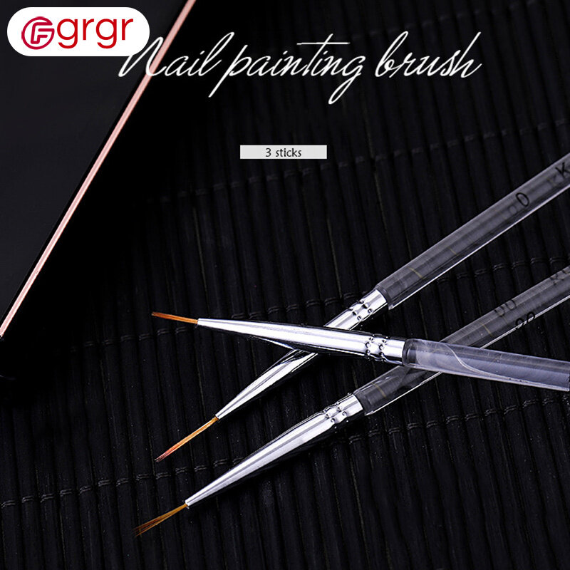Fgrgr ปากกาเจลยูวี 3 ชิ้นแปรงแต่งเล็บแปรงปากกาวาดลายจุดทาสีชุด ...