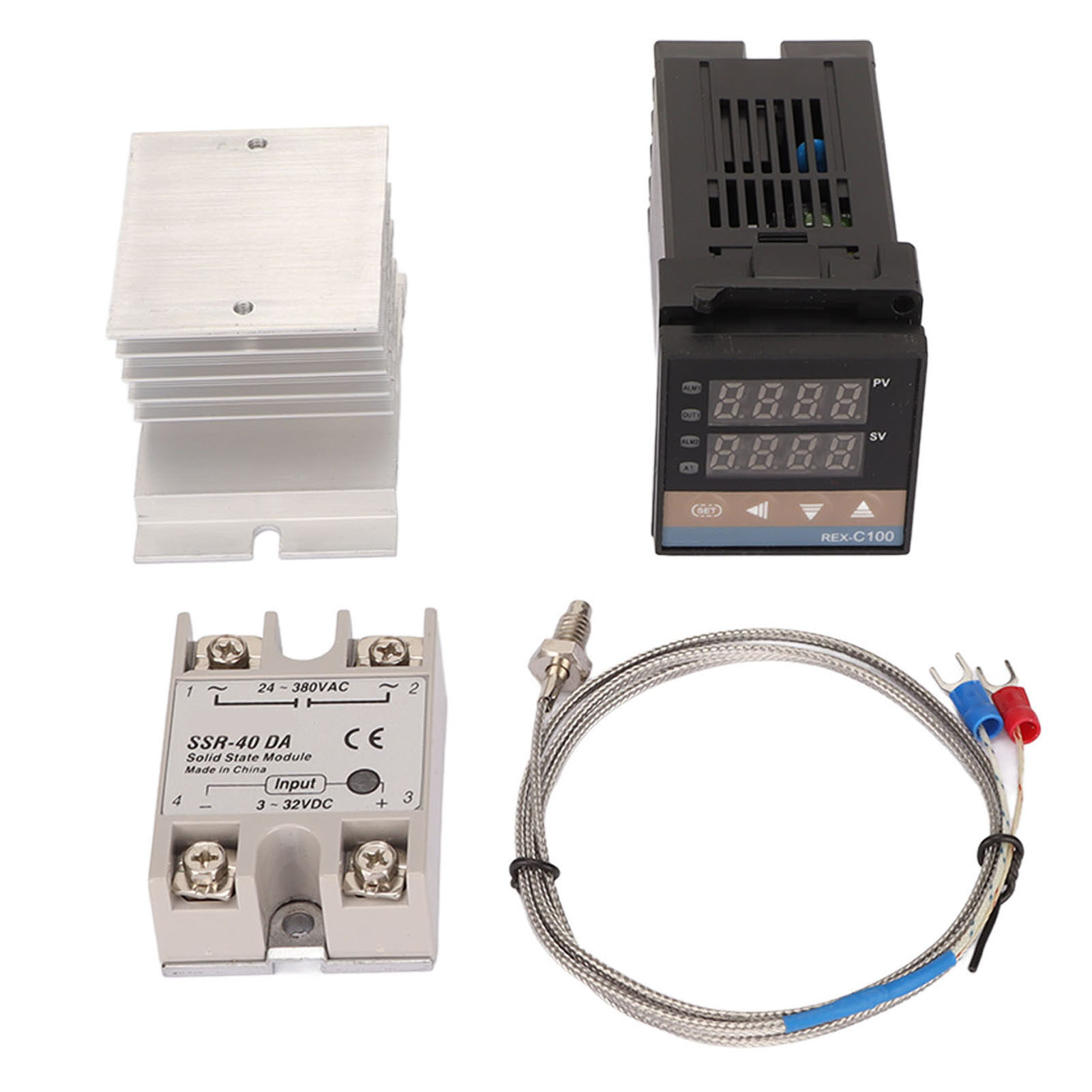 Digital PID Thermostat Set Thermocouple Heat Sink Relay Temperature ...