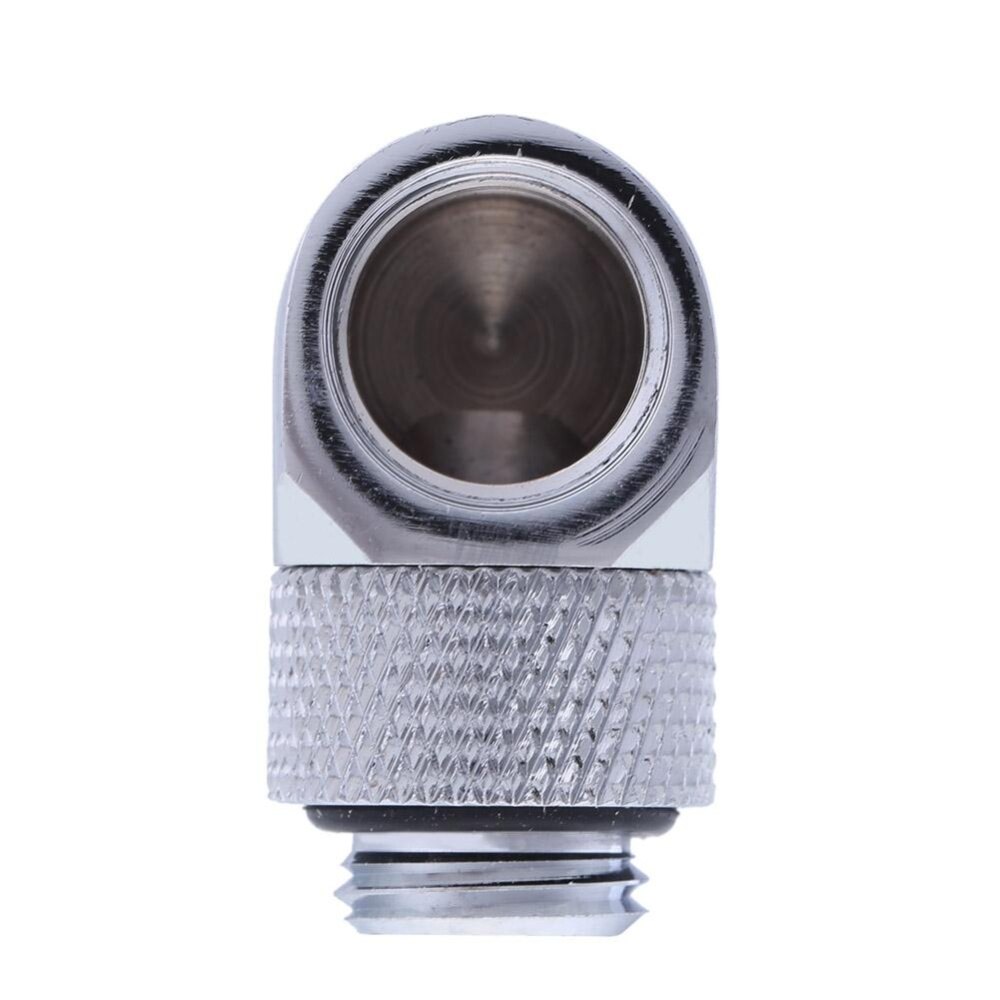 G1/4ภายในด้านนอก Dual ด้าย90องศาหมุนท่อน้ำ Connector Adapter ...