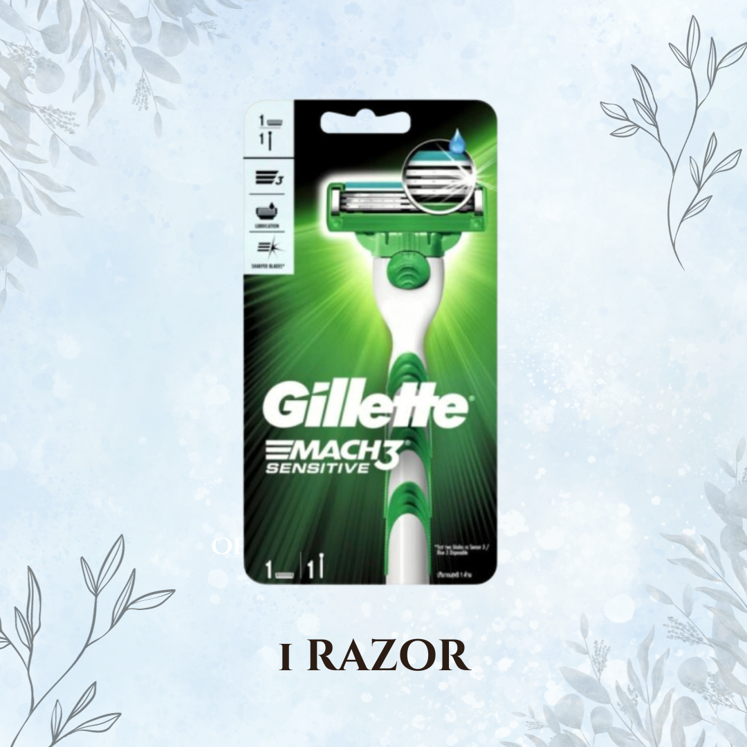 Gillette Mach 3 Sensitive 1 Razor/ 2 Refill | Lazada