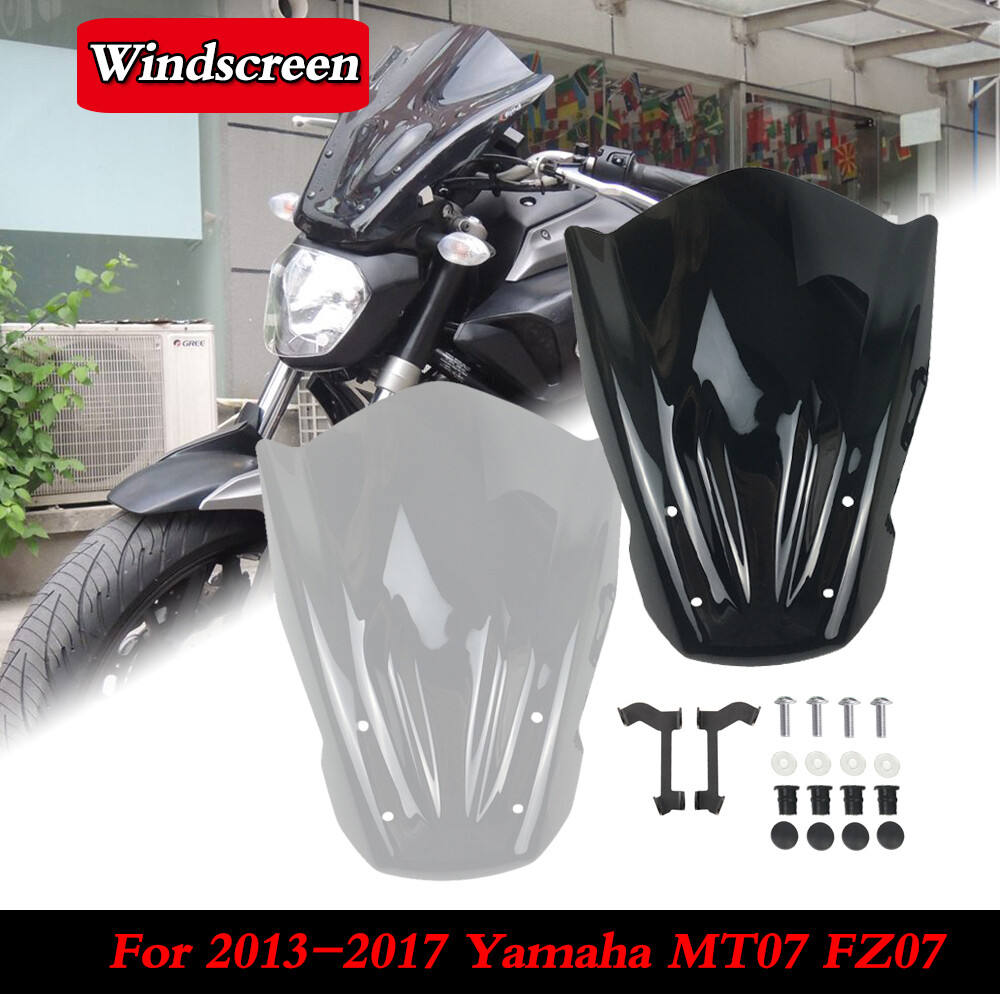MT07 FZ07 Windshield For YAMAHA MT FZ 07 Windscreen Flyscreen Wind ...