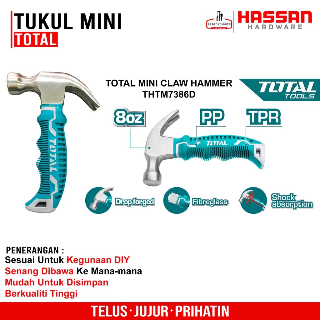 Tukul besi // Tukul Mini 16mm {{ READY STOCK }} Jenama TOTAL 🤩🤩🤩🤩🤩 | Lazada