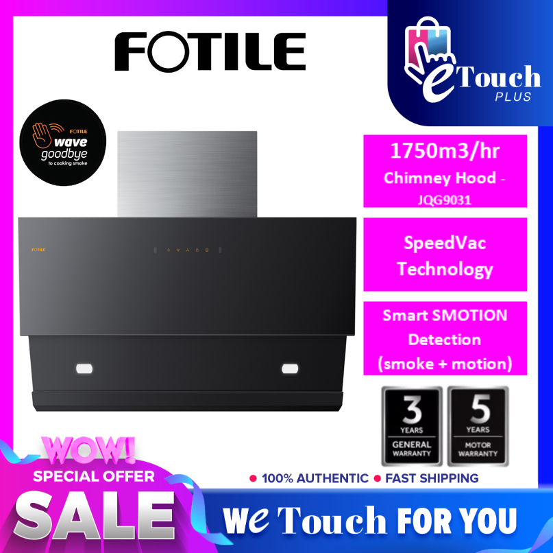FOTILE [ JQG9031 ] 1750m3/hr Chimney Cooker Hood | Lazada
