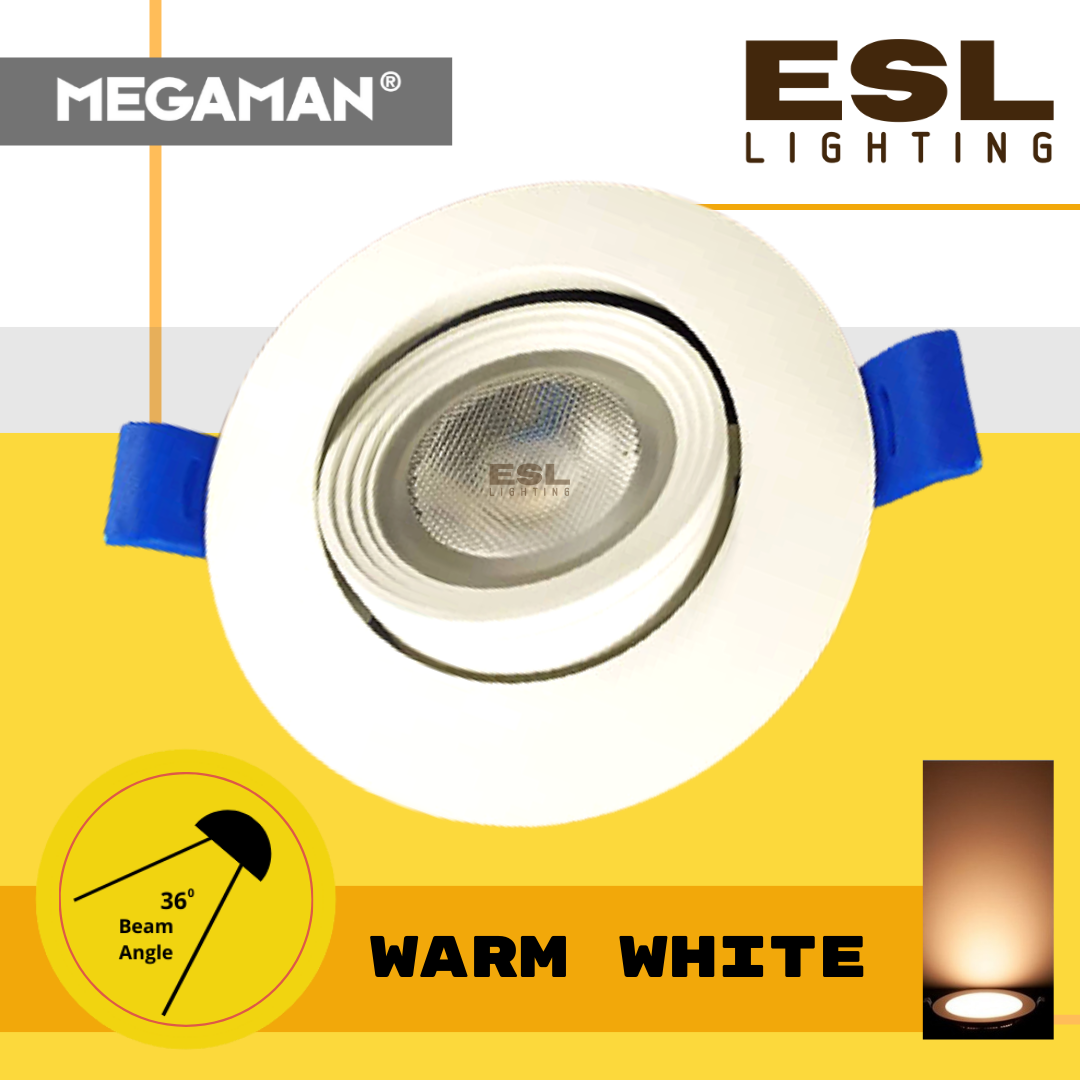 MEGAMAN 5 WATT LED EYEBALL ADJUSTABLE / ESL LIGHTING / WARMWHITE ...