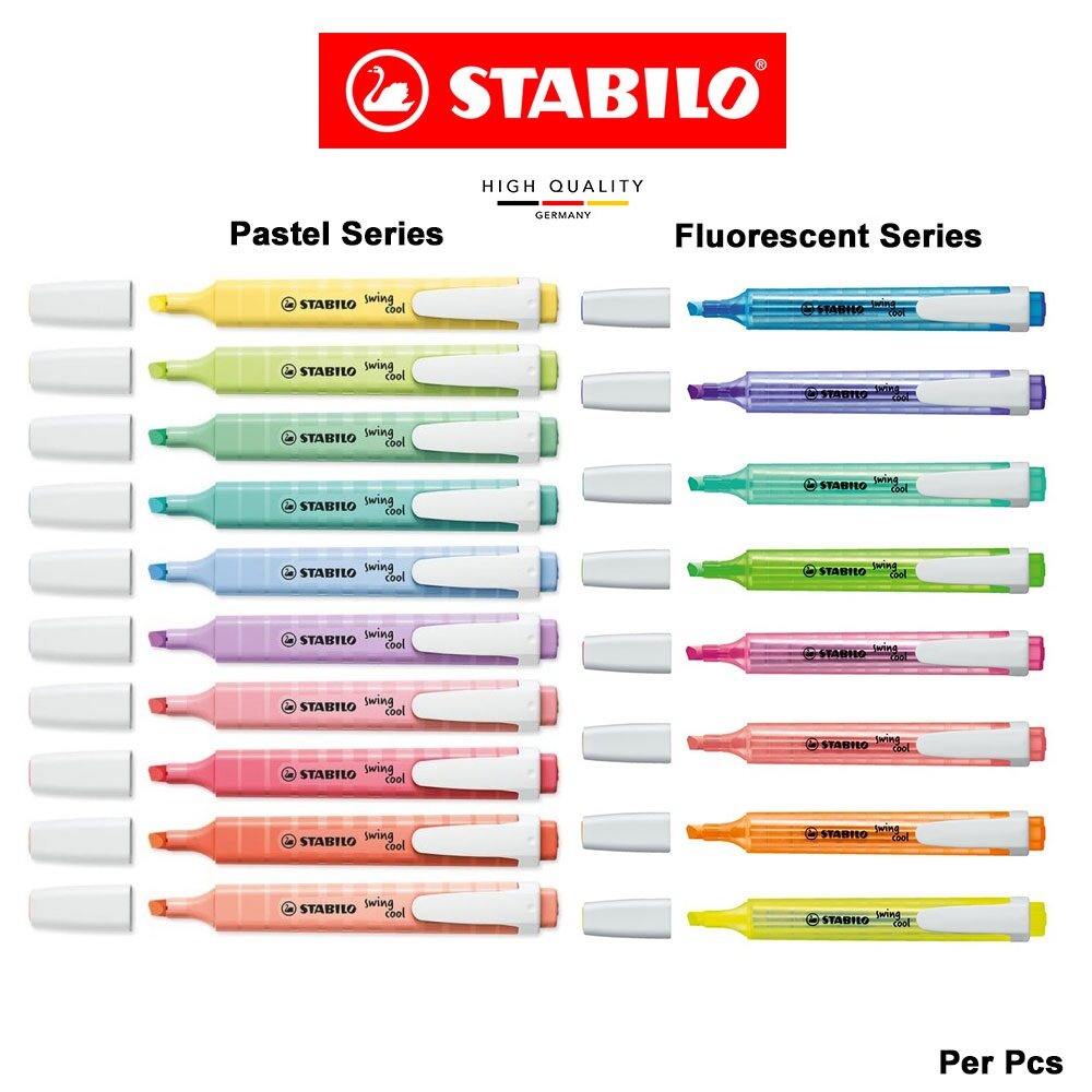 Stabilo Swing Cool 275 Fluorescent / Pastel Highlighter Pen | Lazada