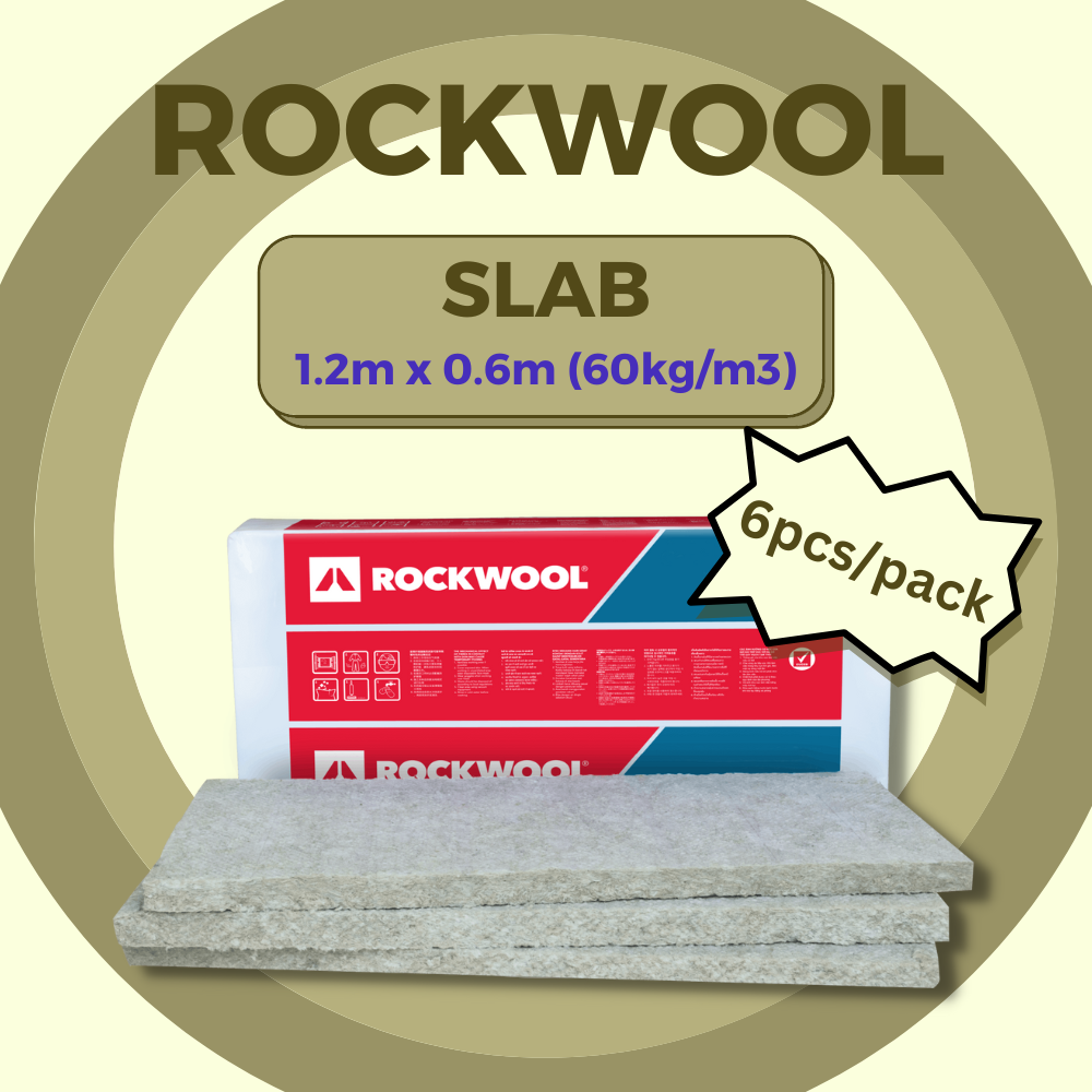 RockWool Slab Bundle 1.2m x 0.6m (40kg/m3)/(60kg/m3)Heat Insulation ...