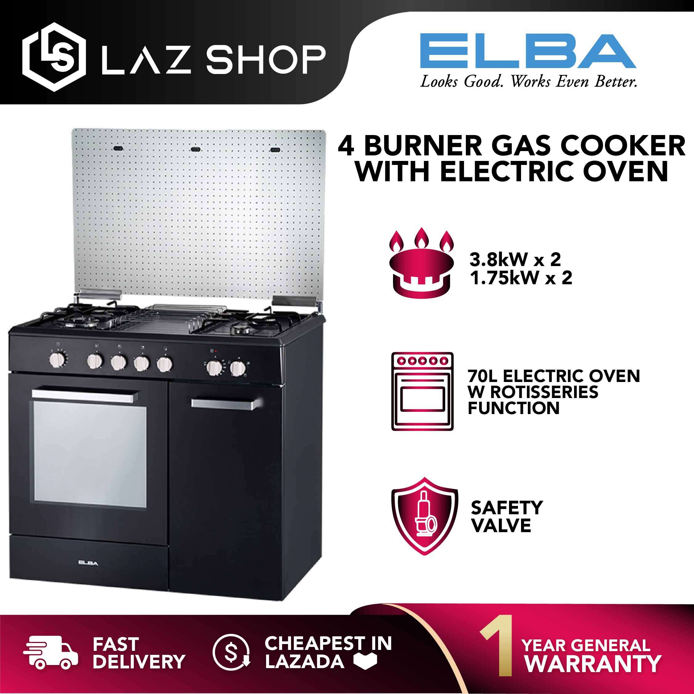 Elba Italy 70L Gas Oven Free Standing Cooker Sabaf Burner Gas Cooker ...
