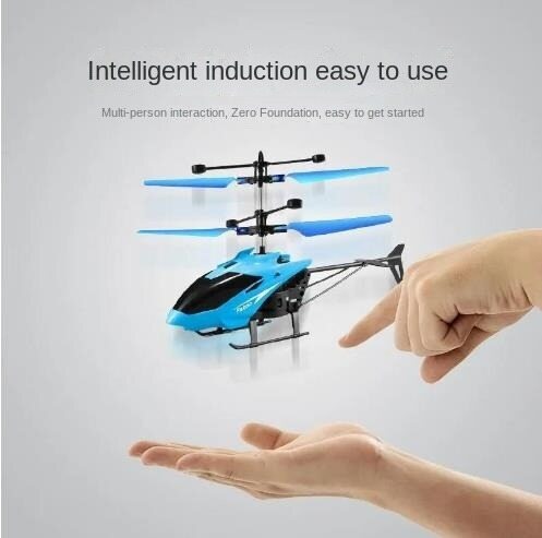 Hand Sensor Induction Fun Mini RC Aircraft Helicopter Kids Flying Toy ...
