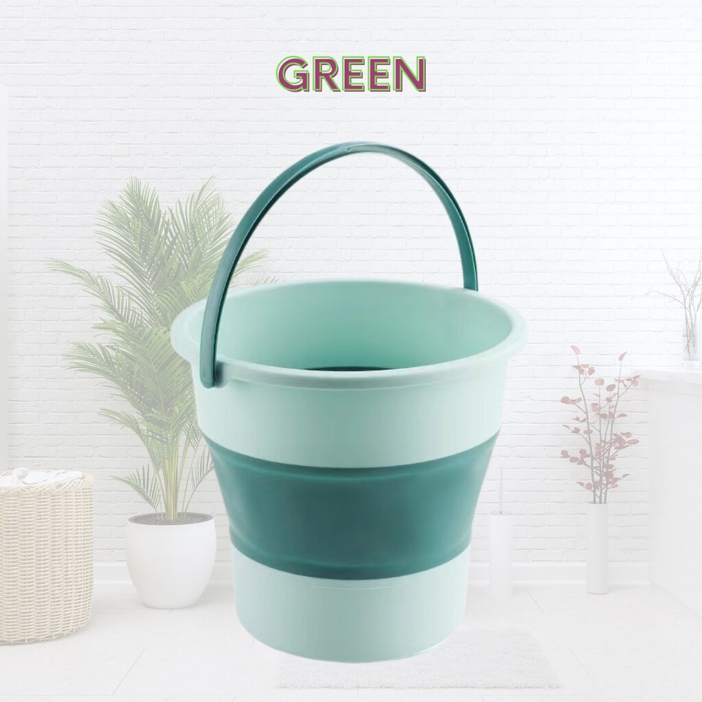 CASA Foldable Collapsible Bucket Pail Water Washing Cleaning Tong Baldi ...