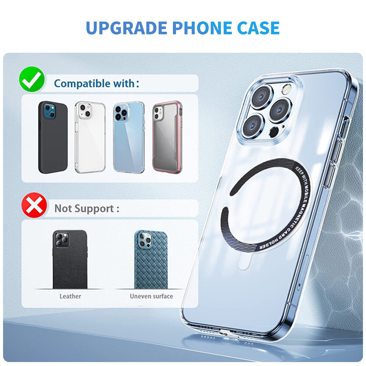 FONKEN 135pcs Mag-safe Wireless Charging Sticker Rings for i-Phone 14 ...