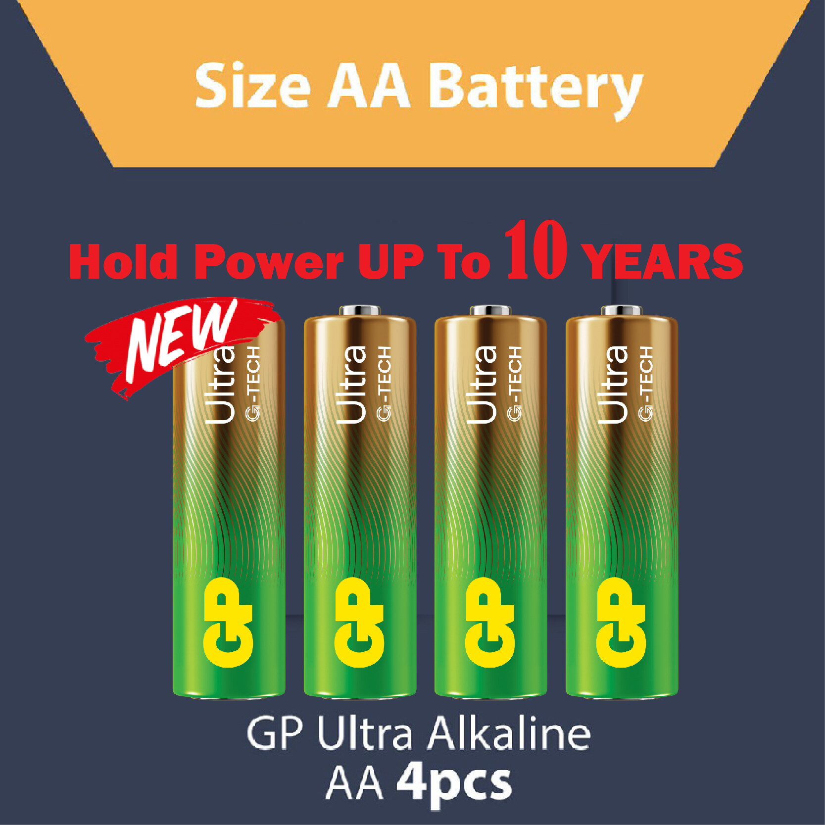 GENUINE GP Ultra Alkaline (1 BOX: 20 PCS)/ GP BATTERY SUPERCELL SUPER ...