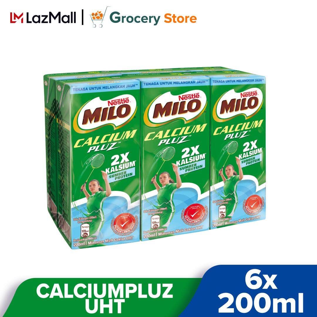 Nestle MILO® Calcium Pluz UHT 6x200ml Cluster | Lazada