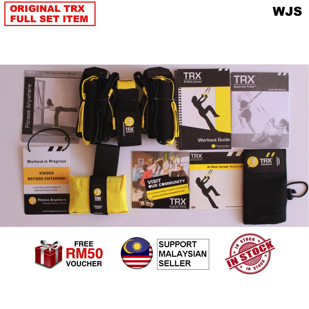 (ORIGINAL WITH ENGLISH MANUAL) TRX P1 Pro T1 Pro P3 Pro Suspension Strap Trainer Professional ...