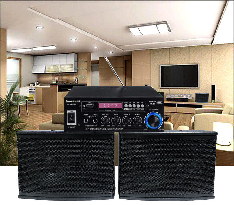 1 pair 6.5/ 8 /10 inch AmpAudio Speaker karaoke set 100w power woofer ...