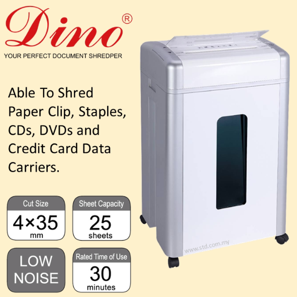 PAPER SHREDDER DINO Model: SUPER GRAND - Cross Cut ( HEAVY DUTY ) | Lazada