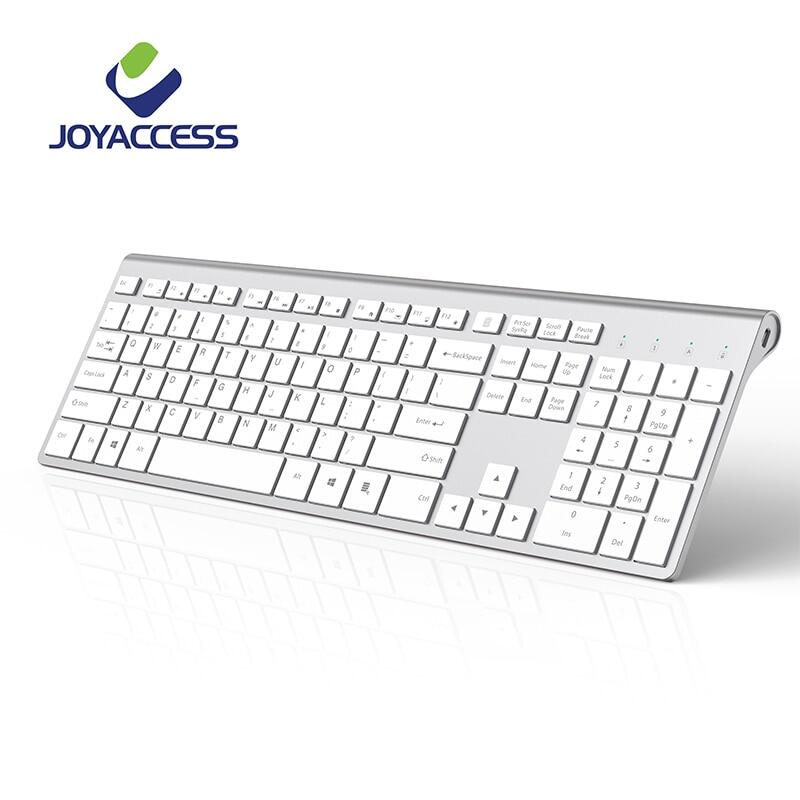 JOYACCESS Keyboard Wireless Rechargeable Full Size Keyboard Spanish ...
