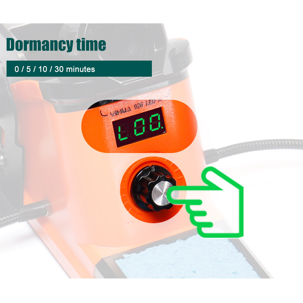 926LED III Digital Soldering Iron Station Kit, 60W Auto Sleep, 2 Helping Hands, 5 Extra Iron ...