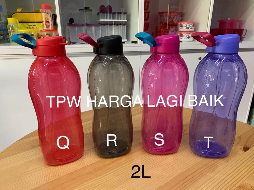 Tupperware Eco 2L Bottle With Handle / Botol / Bottol / Bottles / Bekas Air Minuman 2 Liter | Lazada