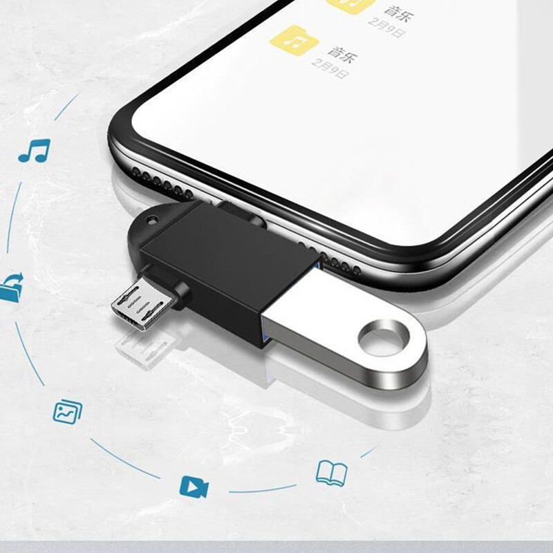 ZHANG อะแดปเตอร์โทรศัพท์มือถือขั้วต่อ Usb สองในหนึ่งเดียว Android TYPE ...