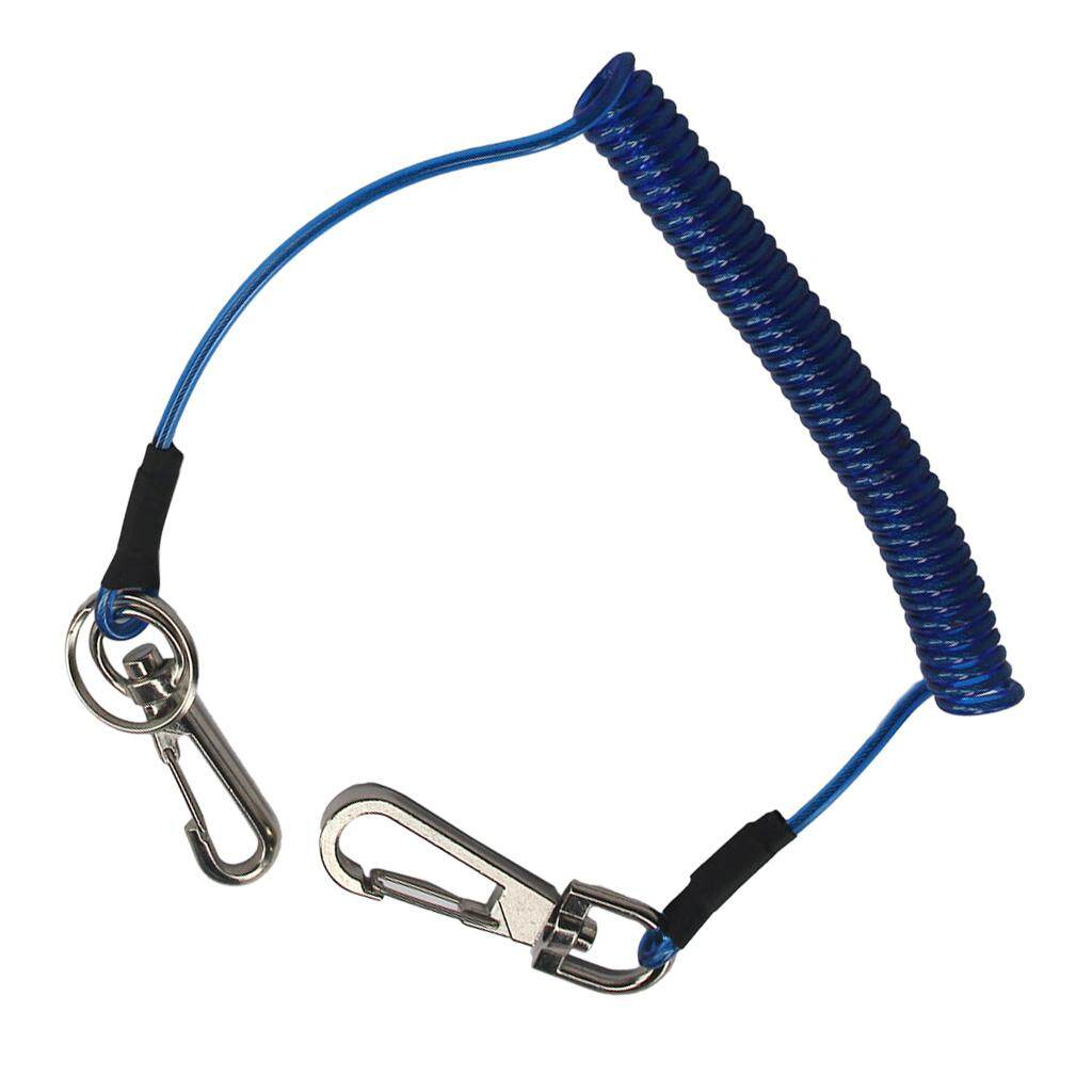 WDAir Coiled Stretch Tether Lanyard with Clip for Fishing, Keys, Tools ...