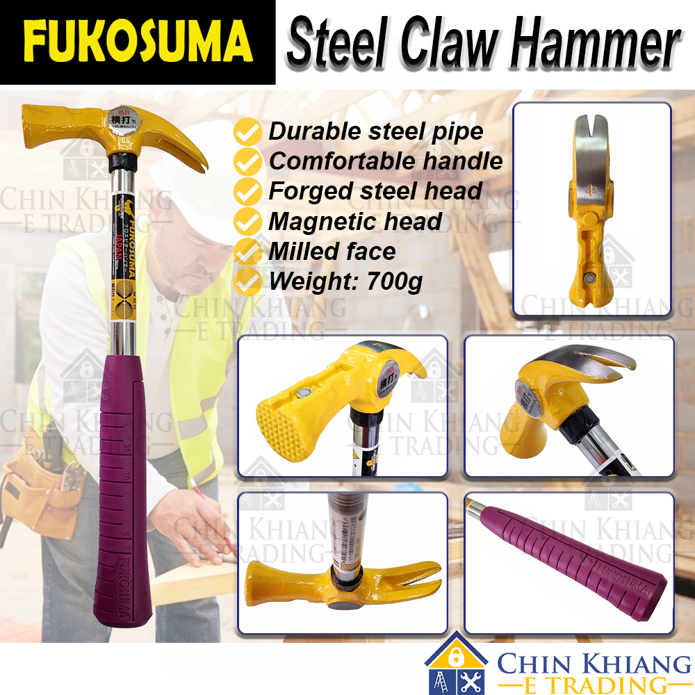 Fukosuma Japan Type Steel Claw Hammer Big Magnet Tukul Besi SHM002 | Lazada