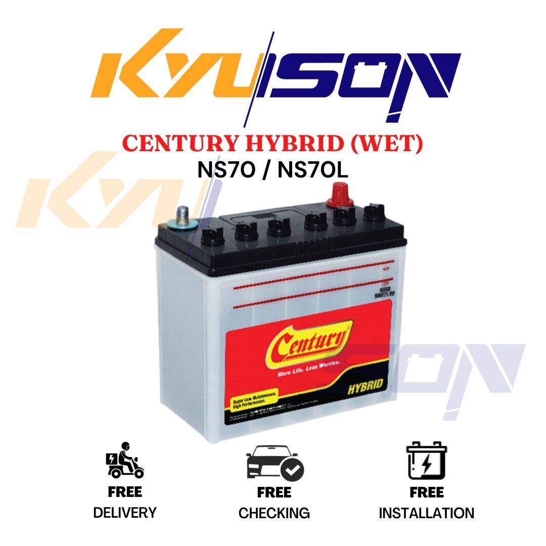 NS70 NS70L Century Hybrid Wet Car Battery Bateri Kereta | Toyota Camry ...