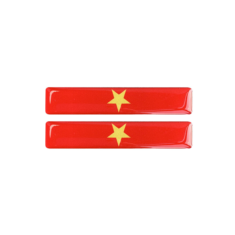 2PCS 3D Epoxy Resin Flag Stickers Reflective Flag Motorcycle Car ...