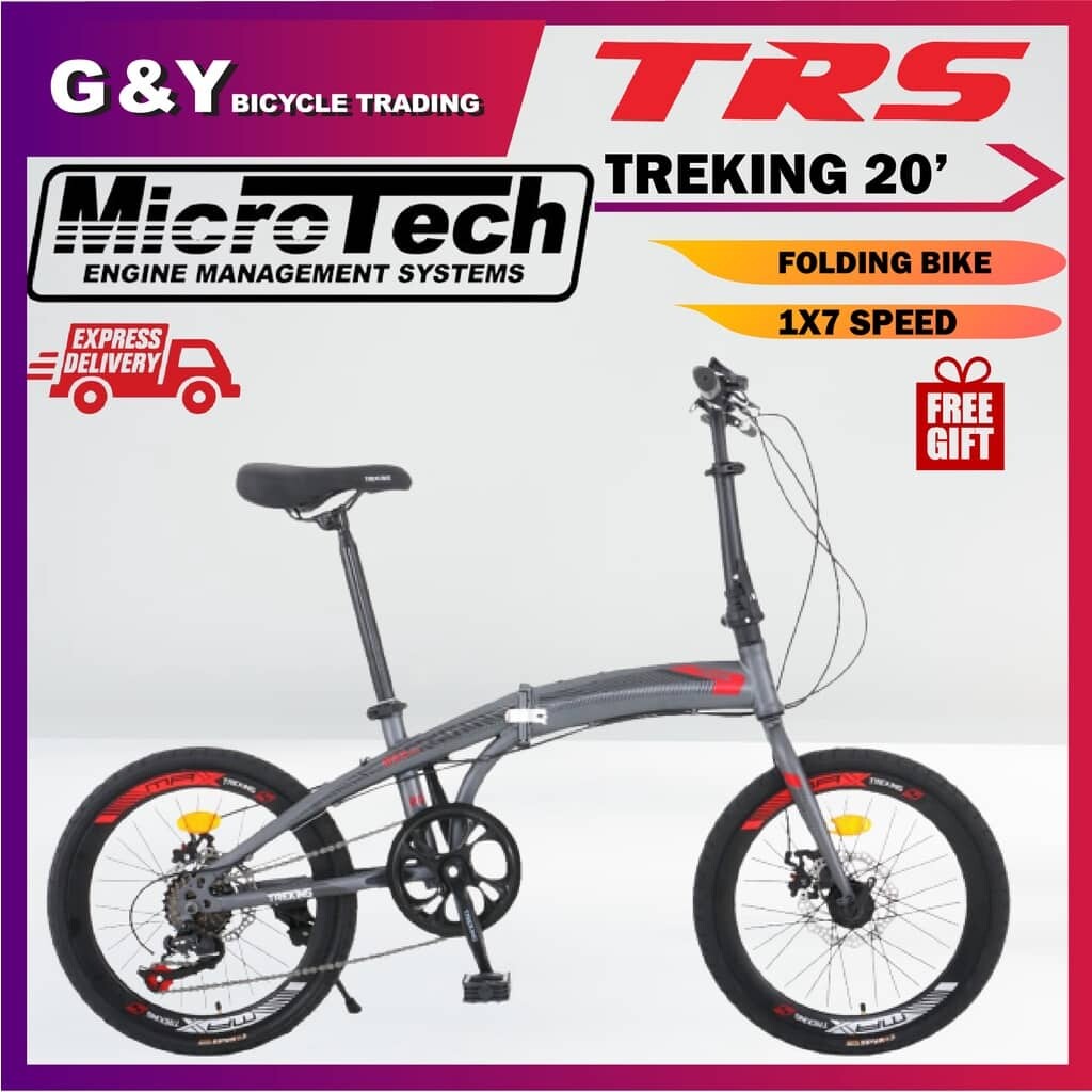 TREKING MAX PRO 20" (406) 7 Speed Folding Bike / Saiz 20" Basikal Lipat ...