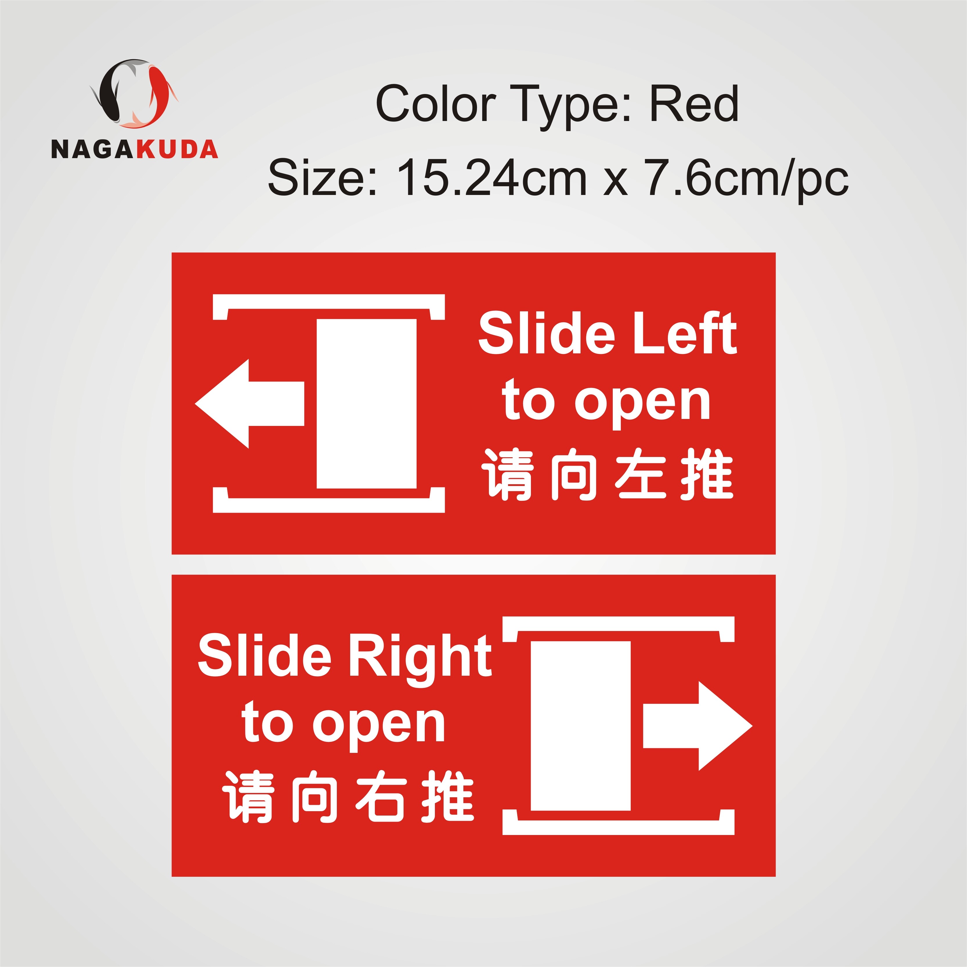 [LAZADA EXCLUSIVE] Slide to Open Sign Sticker for Glass Doors Vinyl ...