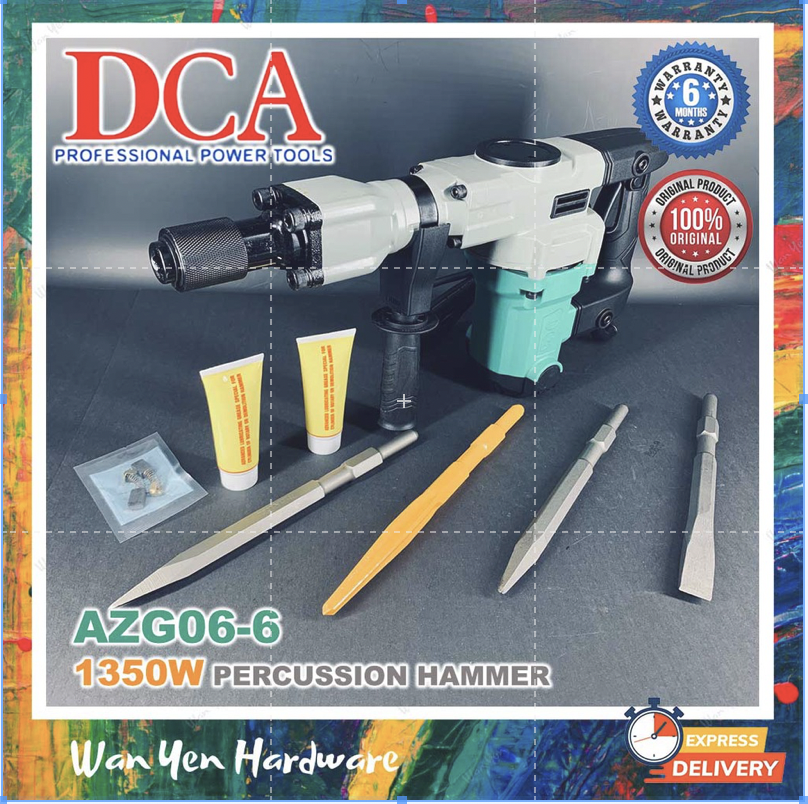 DCA AZG06-6S 1350W DEMOLITION HAMMER / PERCUSSION HAMMER / BREAKER ...