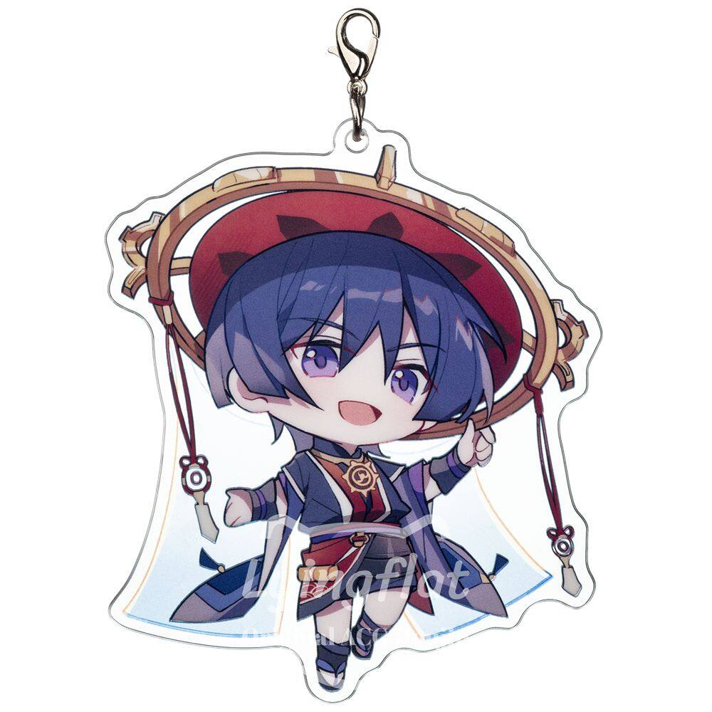 Multi-role KeyChain Original Genshin Impact Pendant ACG Anime Game ...