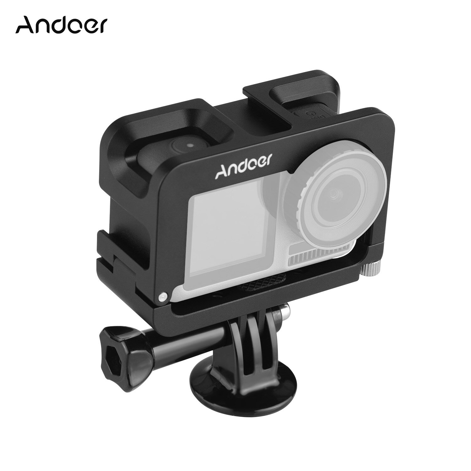 Andoer Metal Camera Cage Compatible with OSMO ACTION Vlogging Shooting ...