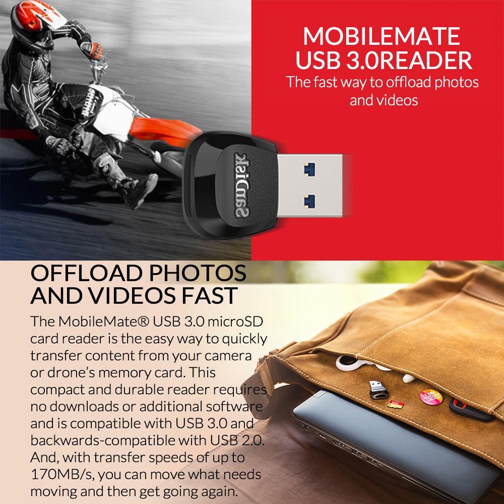 B531 Sandisk สามารถ USB ได้3.0ไมโครการ์ดรีดเดอร์ SD การ์ดความจำขนาดสูง ...