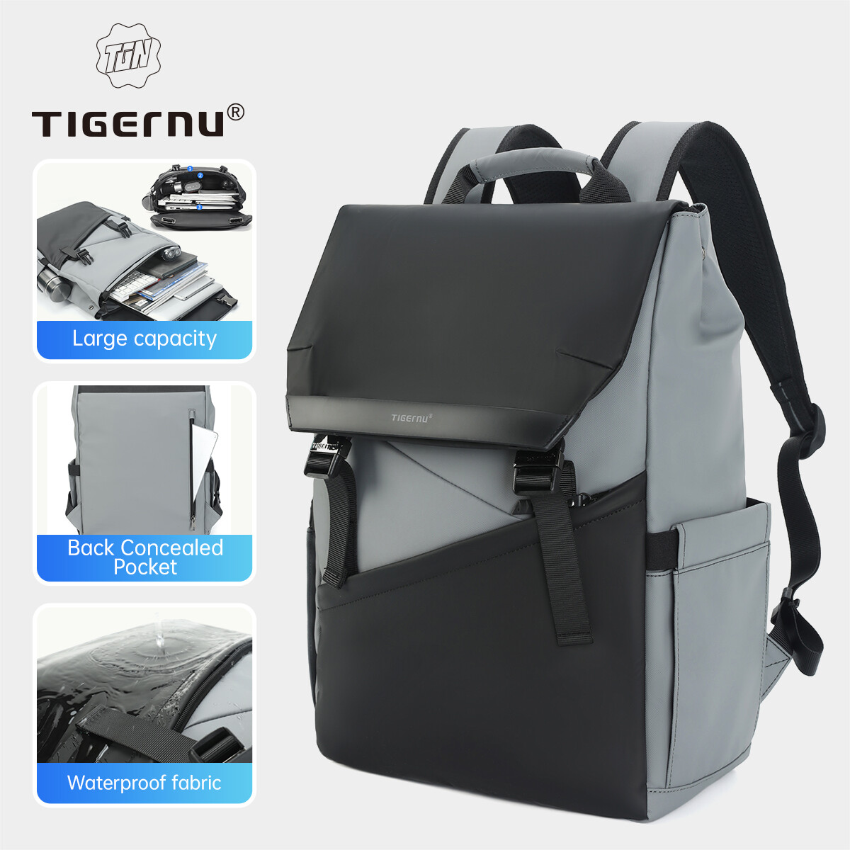 Tigernu 9592 Lifetime Warranty Fashion Backpack Men Korean Style Laptop ...