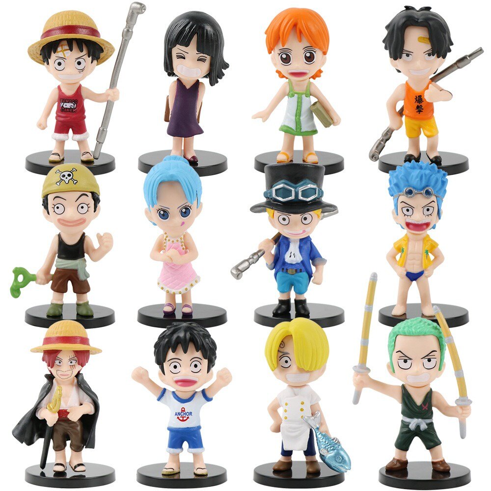 One Piece 12in1 Chubby Luffy Zoro Sanji Ace Sabo Robin Nami Usopp ...
