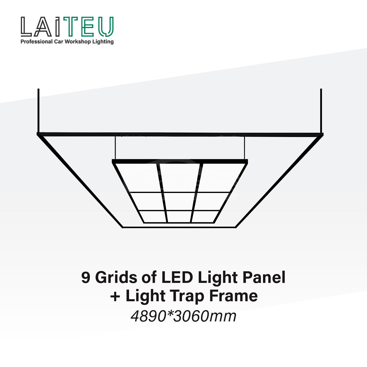 Laiteu Car Workshop Lighting 9-Grids LED Lighting Panel for Automotive ...