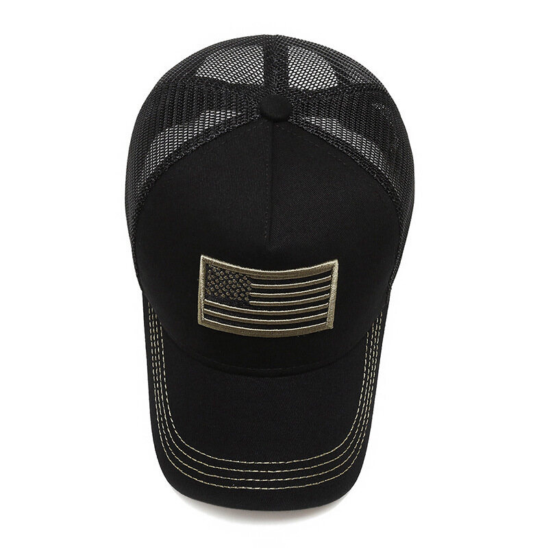 USA Flag Mesh Baseball Cap Summer Breathable Hat Men Women Tactical ...