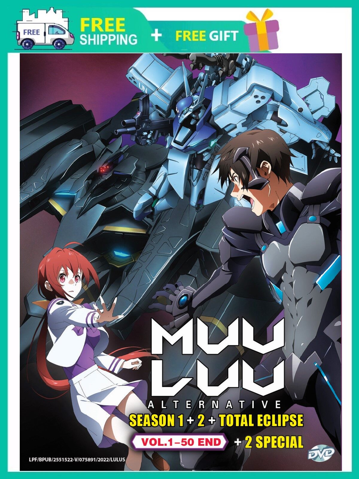 MUV-LUV ALTERNATIVE (SEASON 1+2+TOTAL ECLIPSE) ( ANIME TV SERIES DVD ...