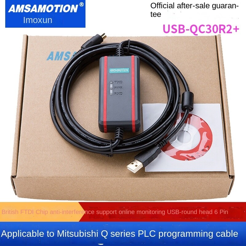 Original/2022ใช้ได้กับ Mitsubishi PLC สายการเขียนโปรแกรมสายข้อมูล USB ...