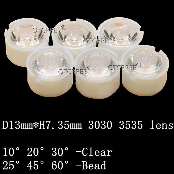 10pcs 13mm CREE LED Lens 10 30 45 60 90 Degree XPE2 XPG2 XTE Epiled ...
