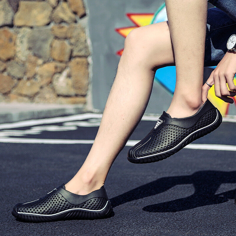 STNPO รองเท้าแตะผู้ชาย,รองเท้าลำลอง Eva Ringan Selipar Pantai-Slip ...