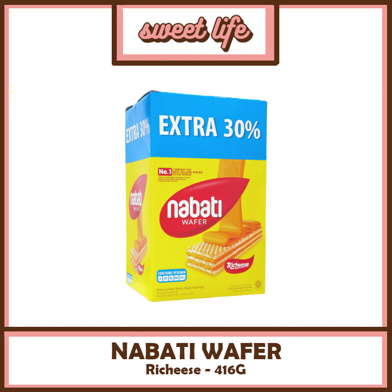 20'S X 16G NABATI WAFER EXTRA 30% RICHEESE / RICHOCO FLAVOR SANDWICH WITH CREAM BISKUT | Lazada