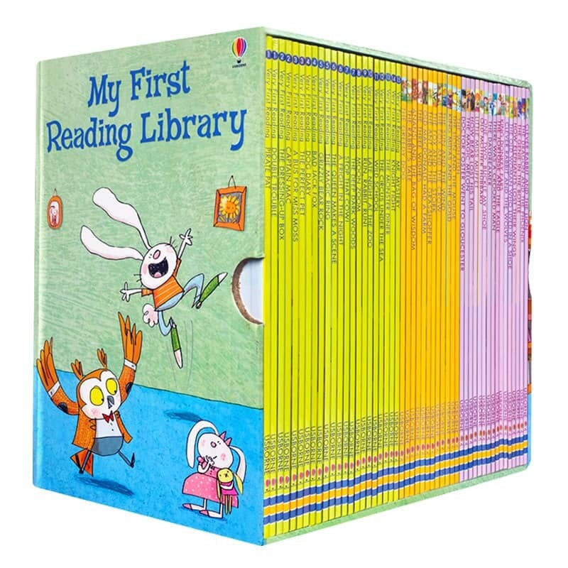(50 books) Usborne Level 1/2/3/4 Usborne Reading Library Collection Box ...