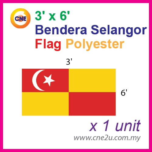Selangor Flag Negeri Selangor Bendera Negeri Malaysia Flag 3x6 ...