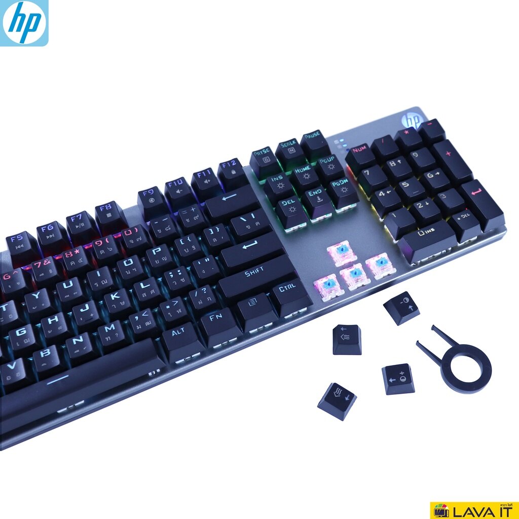 HP รุ่น GK400F Gaming Mechanical Keyboard คีย์บอร์ดเกมมิ่ง Blue Switch ...